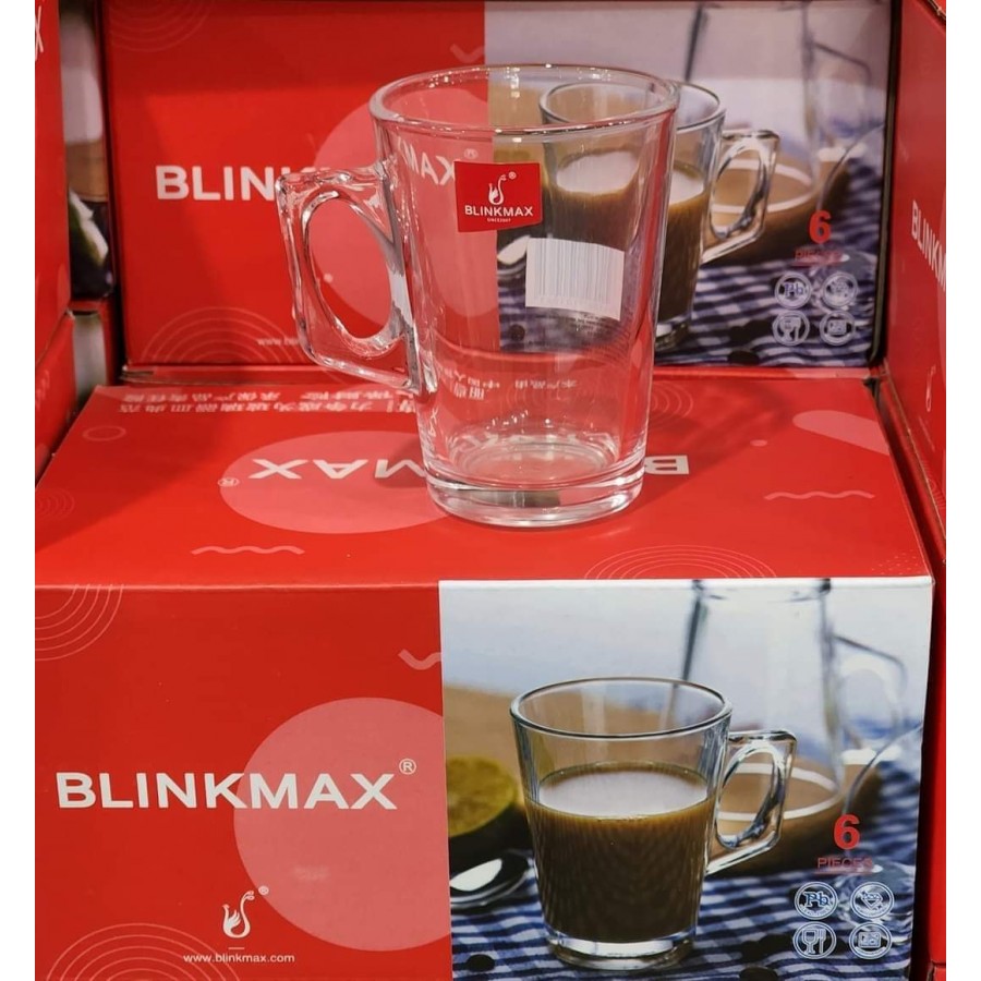 اشتري الآن كاسات شاي رقبة طويل 6 قطع مع ايد مستطيل BLINKMAX من متجر فرح هوم